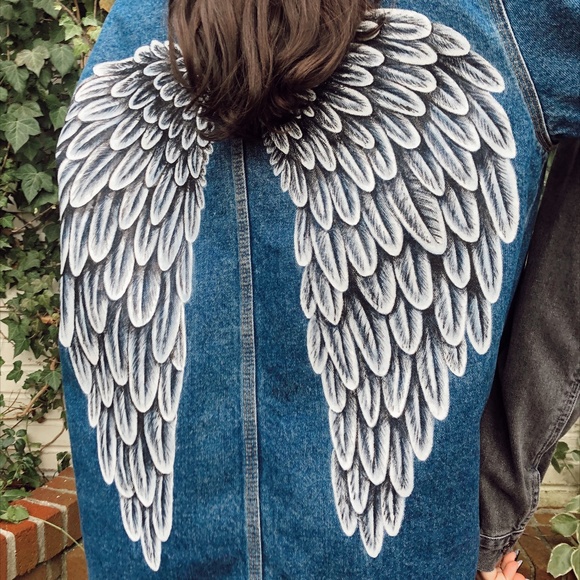 LENALOTUSDESIGNS | Jackets & Coats | Custom Angel Wings Ralph Lauren ...